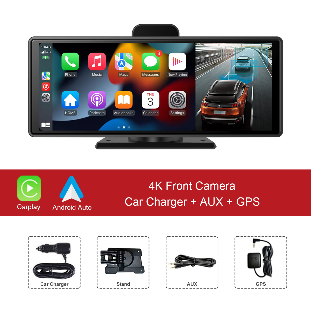 ADINKAM V30S 10.26 Inch Dash Cam 4K ADAS Wireless Portable Carplay Wifi ...