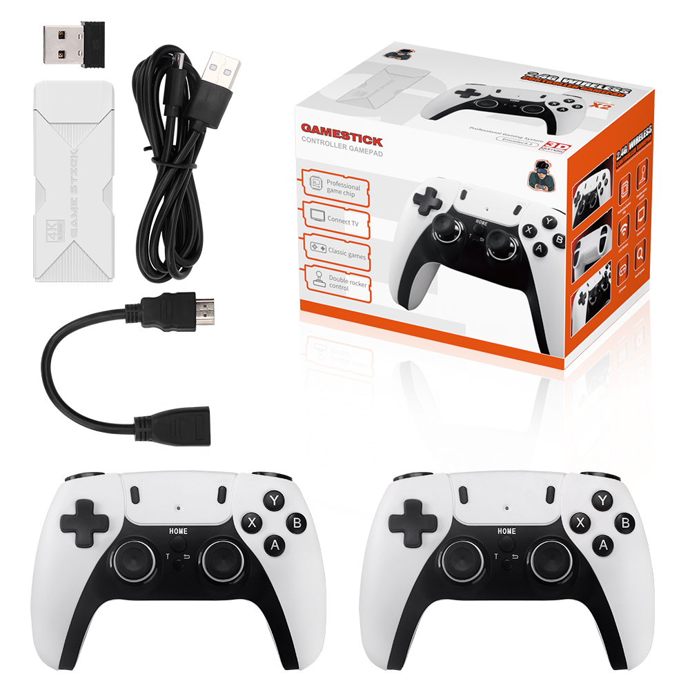 P5 PRO Video Game Console 2.4G Double Wireless Controller Game Stick 4K ...