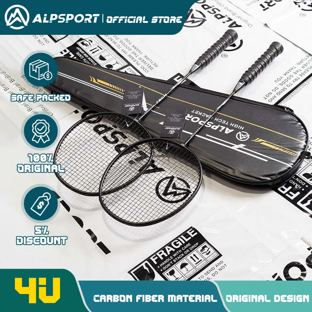 ALP RR 2pcs 4U G5 Original Design Full Carbon Fiber 20-22Lbs Strung ...