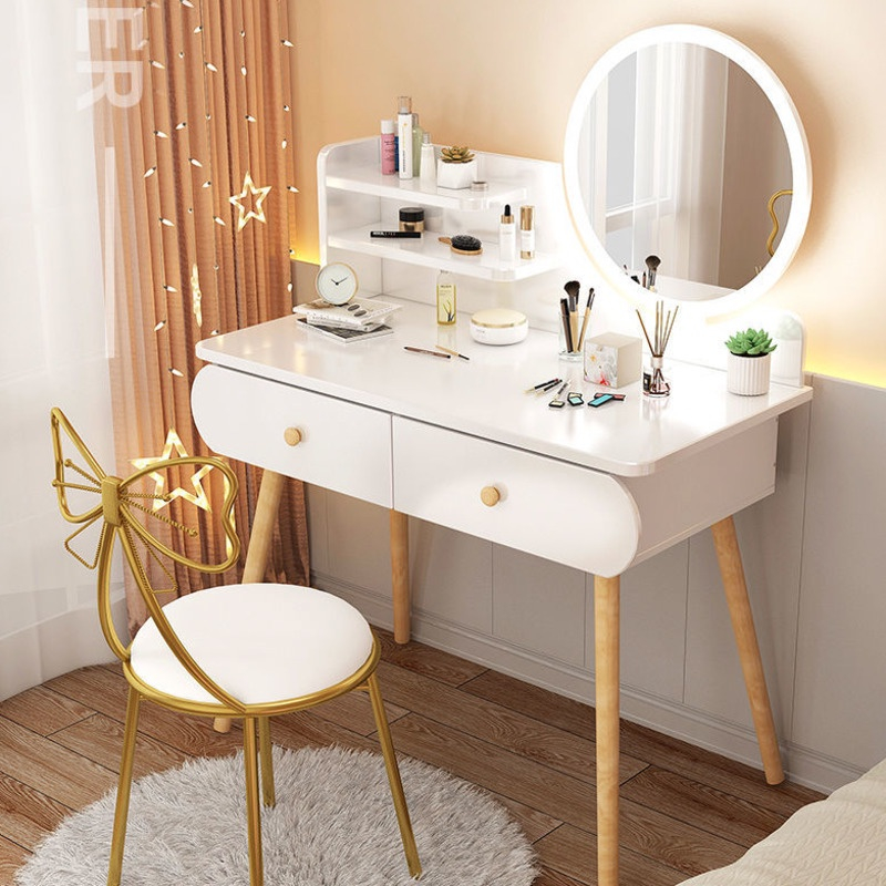 Dressing Table With LED Mirror Make Up Dressing Table Vanity Cabinet ...