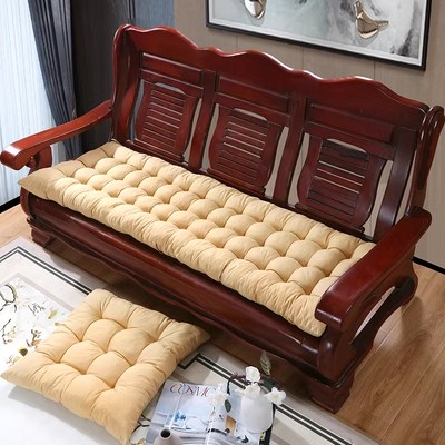 Thick Solid Wood Sofa Cushion Four Seasons Universal Long Old-Fashioned ...