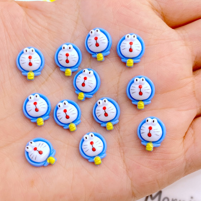 50 Pieces Cute Nails Cartoon Doraemon Manicure 3D Cute Flower Design ...