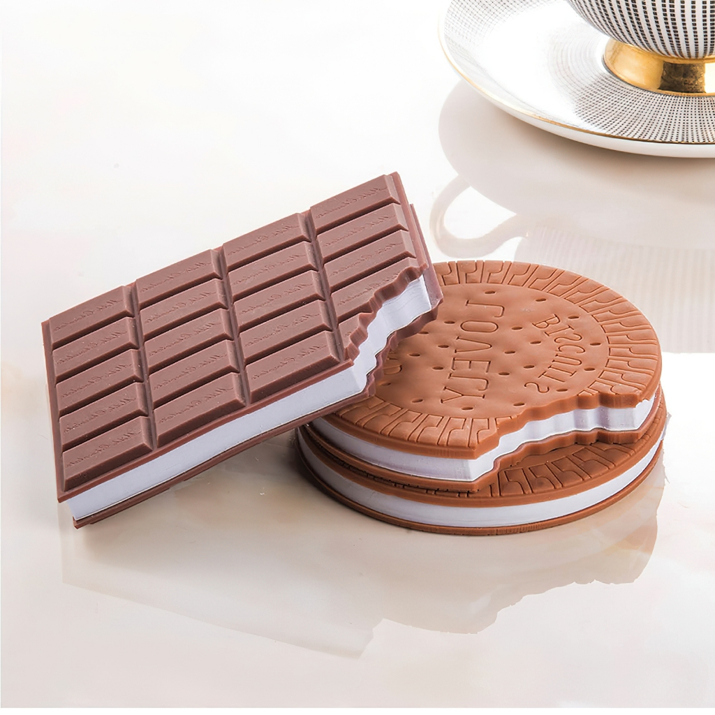 Chocolate Memo Pad Portable 80 Sheets Bitten Bistuits Note Book Paper ...