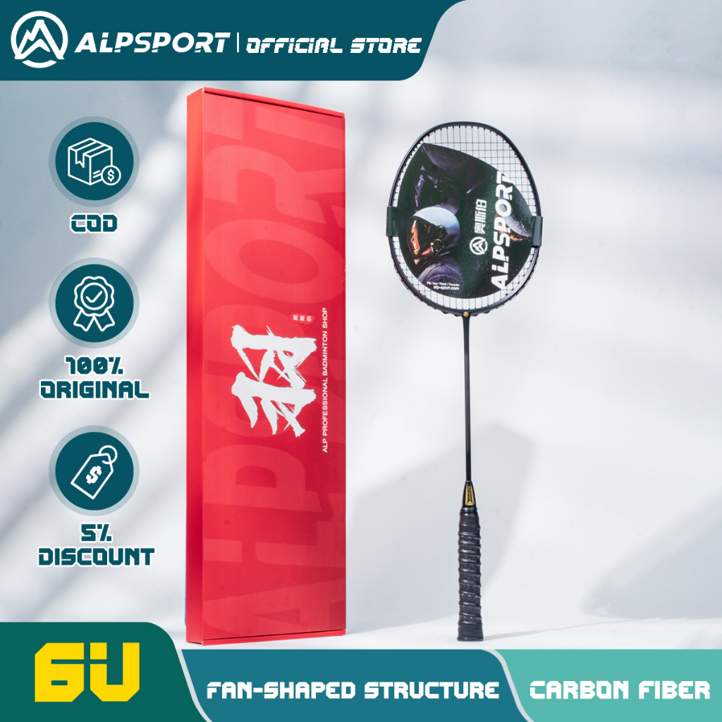 ALP XHP 2Pcs G4 T700 6U 72g 100% Original Full Carbon Fiber 30Lbs Strung Badminton Racket ...