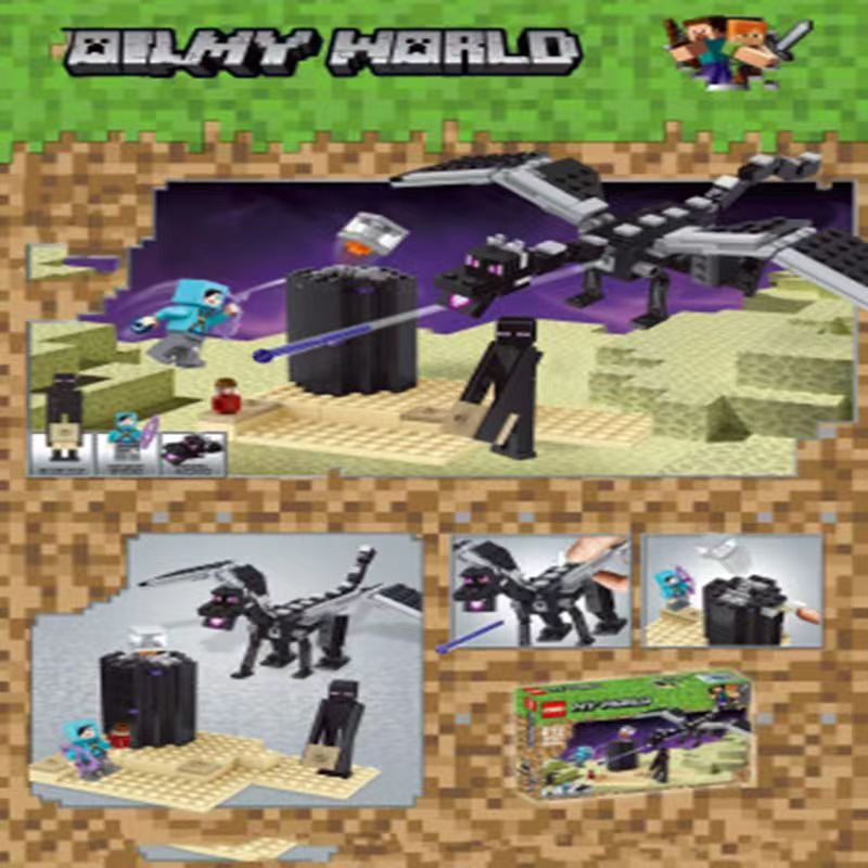 Compatible with Lego Minecraft Showdown End Shadow Dragon Village ...
