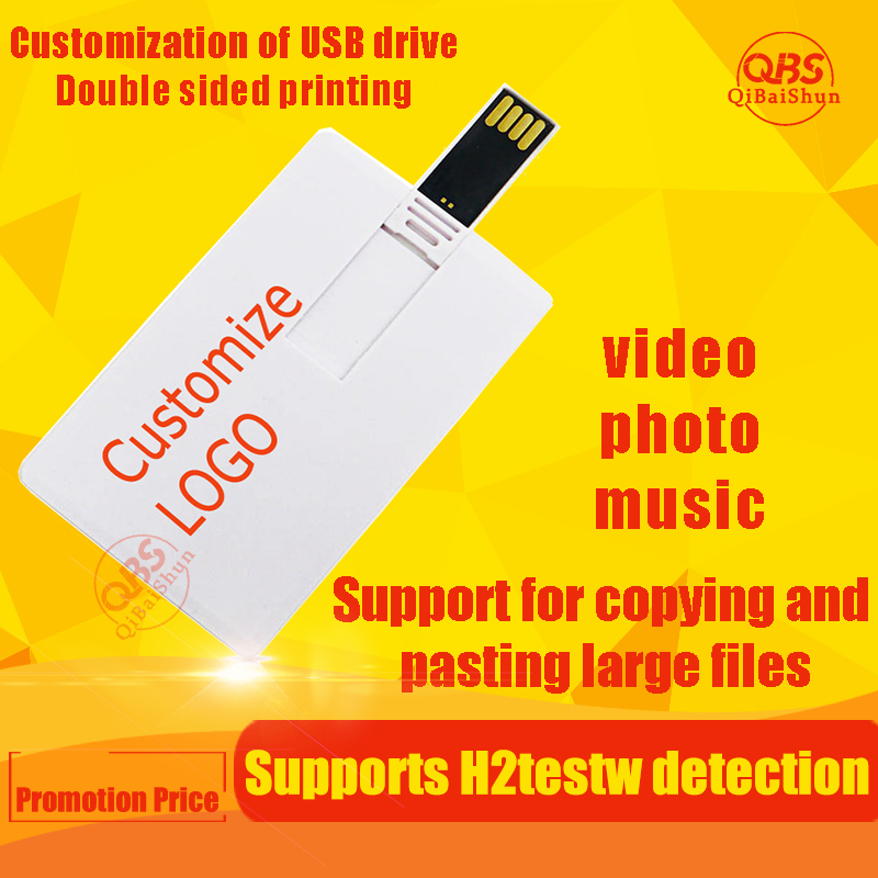 White Plastic Credit Card / Card Custom Logo Business Design Usb Flash ...