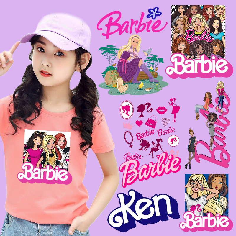 Barbie Heat Transfer Sticker Ken Logo Clothes DIY Decoration Cartoon ...