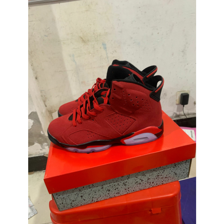 CT8529-600 N-i-k-e Air Jordan 6 Retro “Toro” Big Red Bull Anger AJ6 ...
