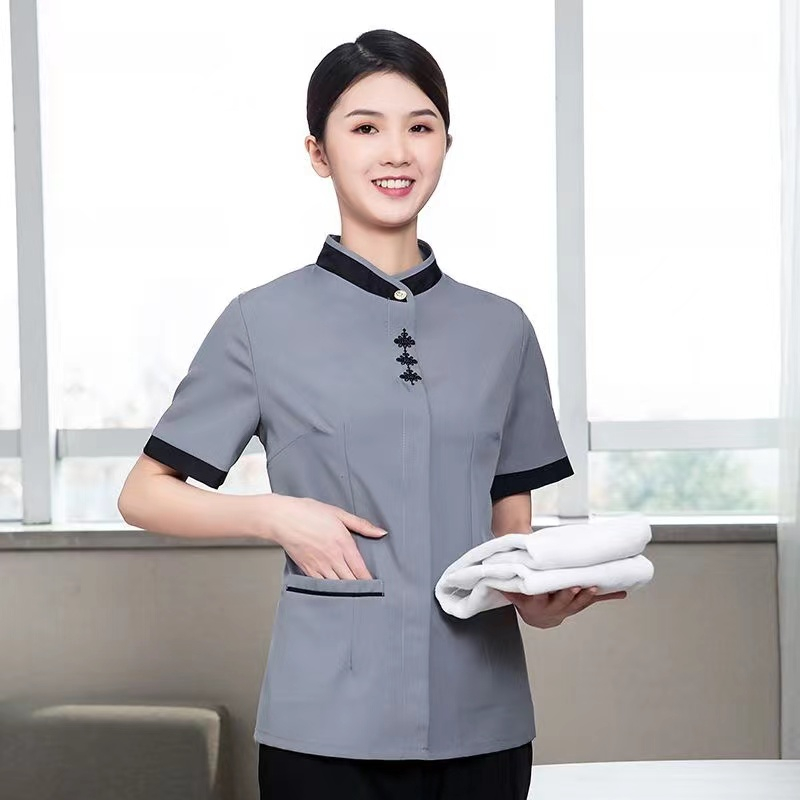 Unisex Cleaning Service Uniform Short Sleeve Hotel Property Cleaning ...