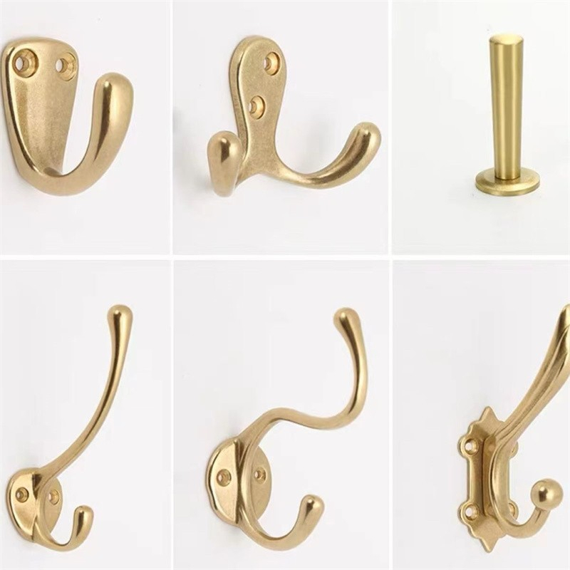 Morden Simple Design Brass Hooks Wall Decor Hook Curve Bedroom Behide ...