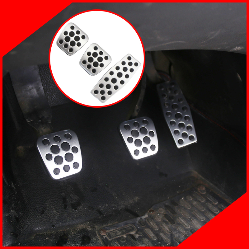 Aluminum Car Brake Pedal Fuel Pedal Manual Clutch Throttle Brakes Foot ...