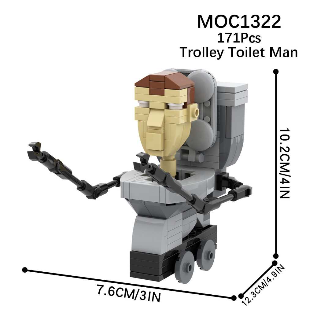 Skibidi toilet building blocks Titan robot Model Speaker Strider ...
