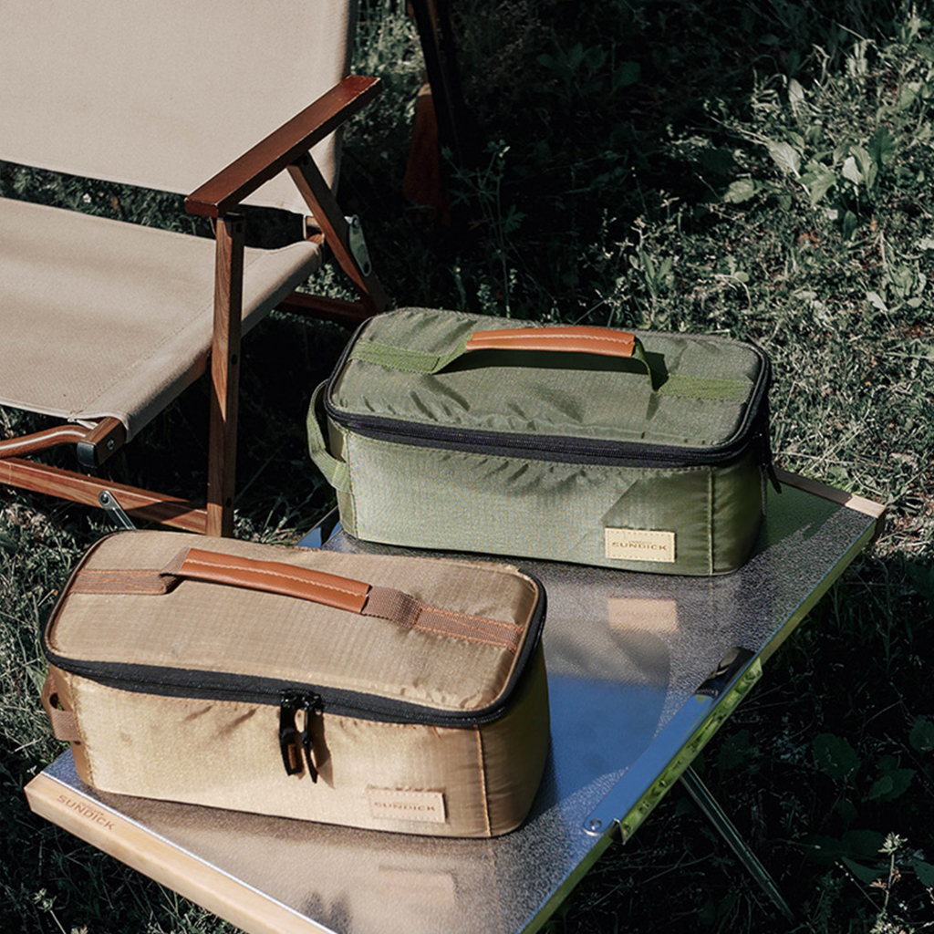 SUNDICK Camping Tableware Storage Bag Portable Dinnerware Organizer for ...