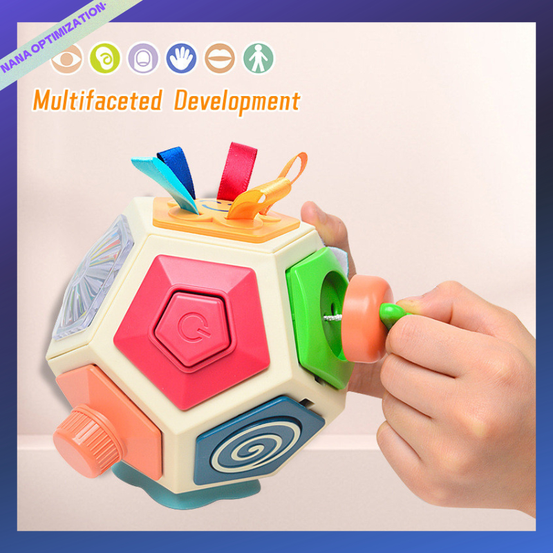 Early education comfort toys, hexahedral busy board, detachable hand ...
