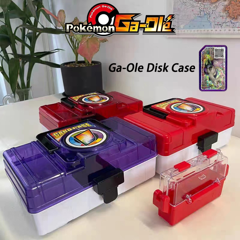 Pokemon Gaole Card Storage Box Ga-Ole disk gaole Holder Carrying Case Carries 96 New Gaole Disks ...