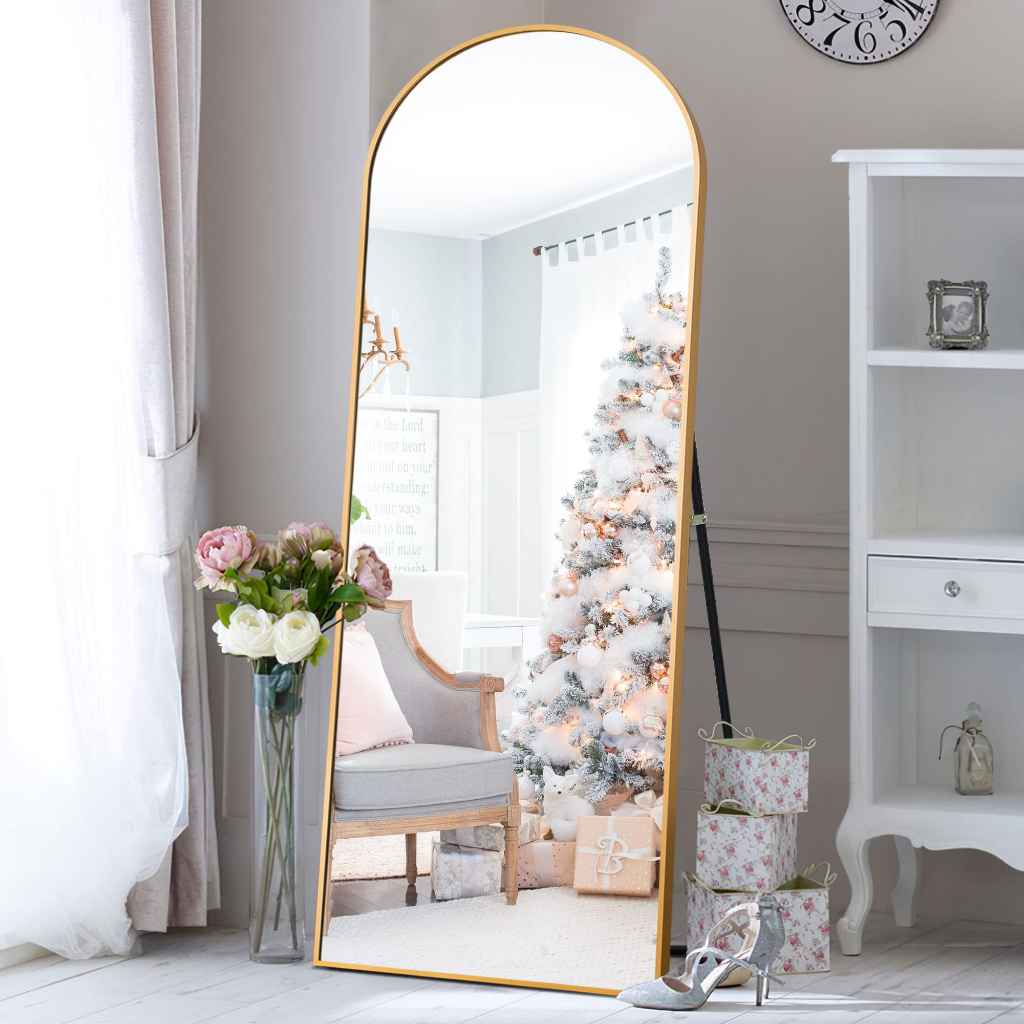 160cm Arched Full Length Mirror Free Standing Leaning Mirror Cermin ...
