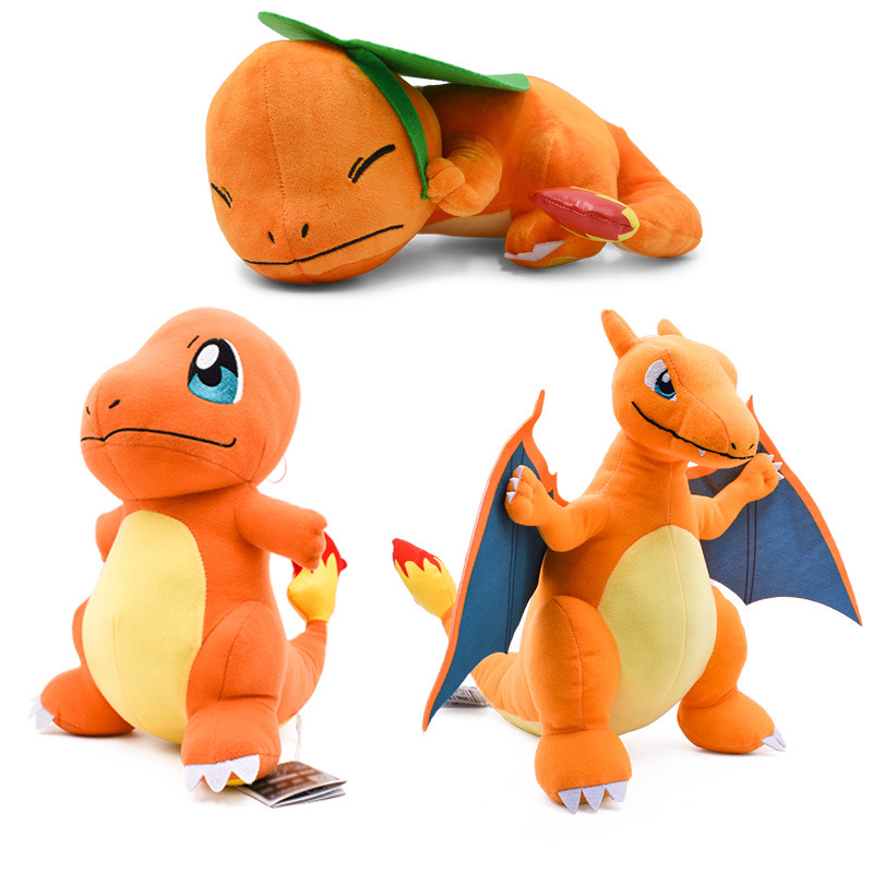 27-33cm Pokemon Anime Figure Charmander Charizard Sleep Plush Toys Doll ...