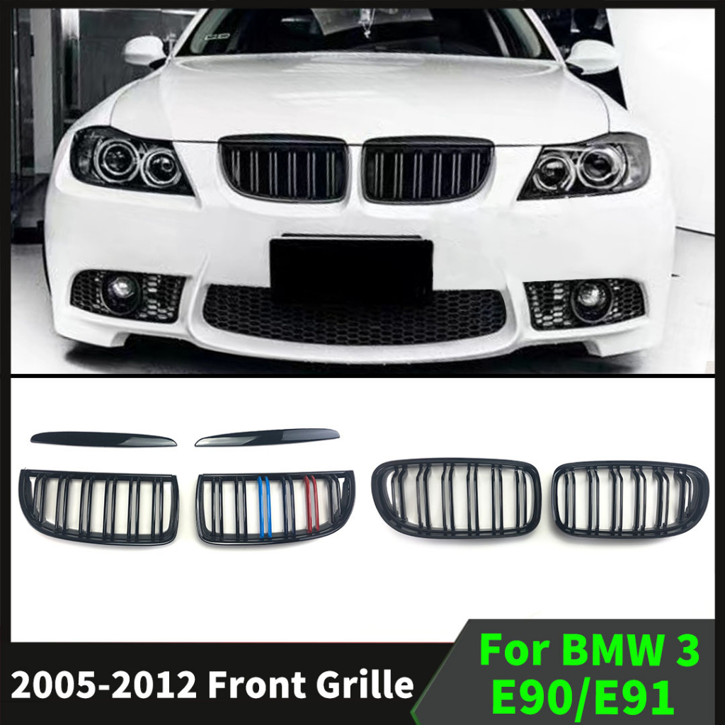 Upgrade Front Kidney Hood Grille Racing Grill Facelift For BMW E90 E91 ...