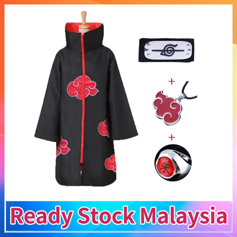 Anime Akatsuki Cloak Cosplay Costume Ninja Long Robe Uniform Cape ...
