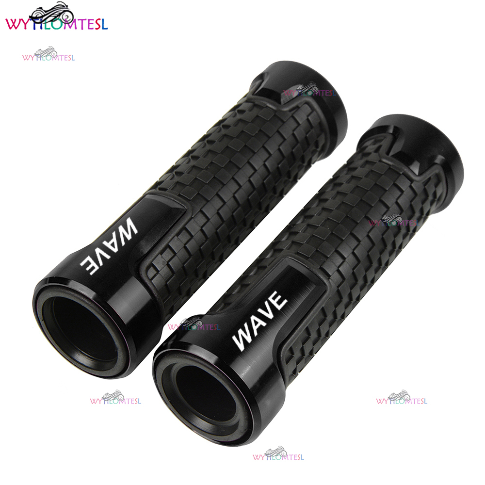 HONDA WAVE 110 Motorcycle Hand Grips CNC Aluminum Rubber Gel Handle ...