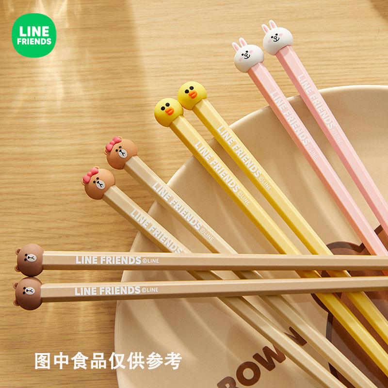 Kawaii Line Friends Brown Cony Sally Choco Alloy Chopsticks Cute ...