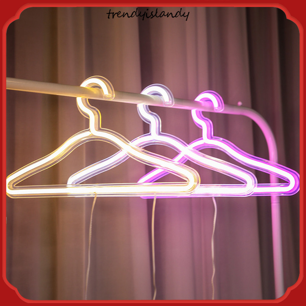 (TRE-Lamp) Clothes Hanger LED Neon Lights Colorful Wall Hanging Neon ...