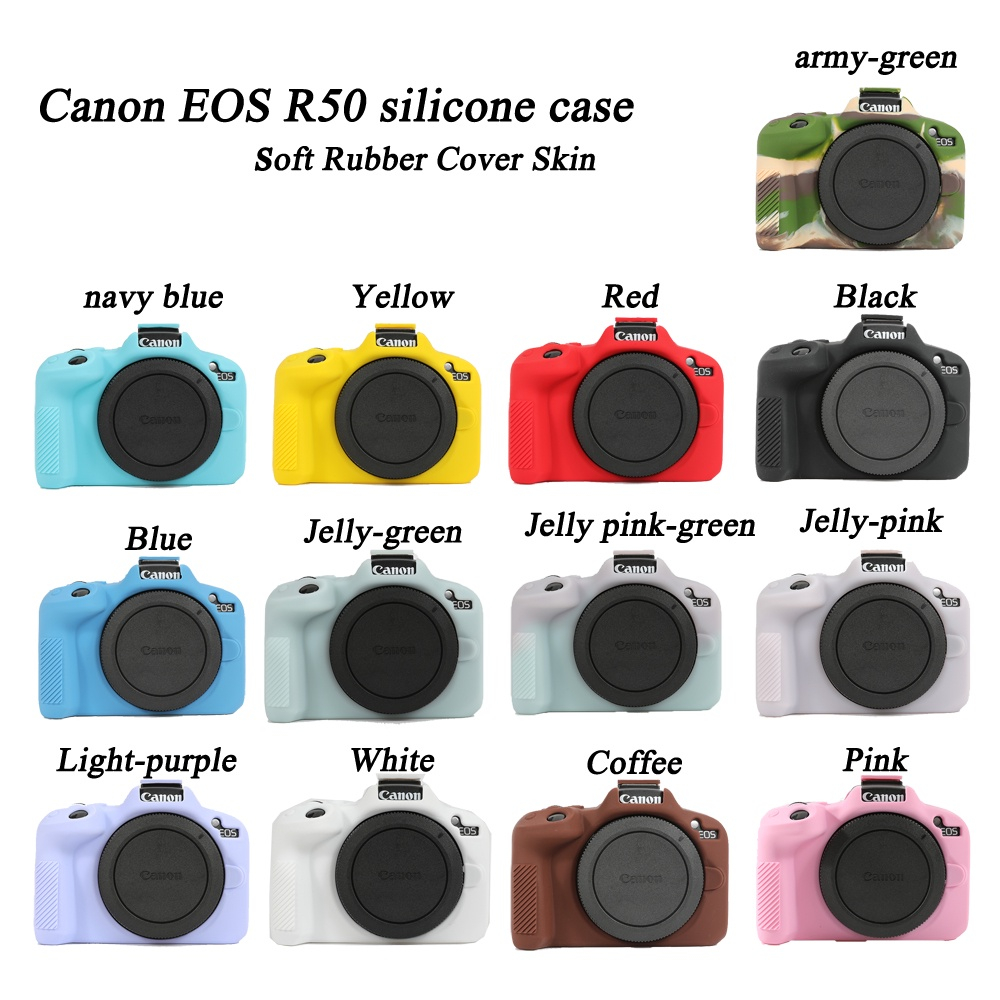 For Canon EOS R50 soft Silicone Armor Skin Case Canon R50 Protective ...