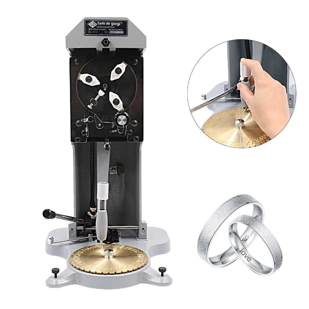 Double-Sided Dial Jewelry Ring Engraving Machine with Standard Letter ...