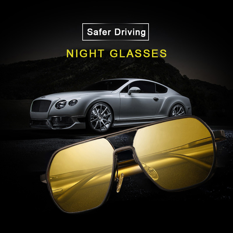 Night Vision Glasses Polarized Yellow Sunglasses Clear Vision Driving ...