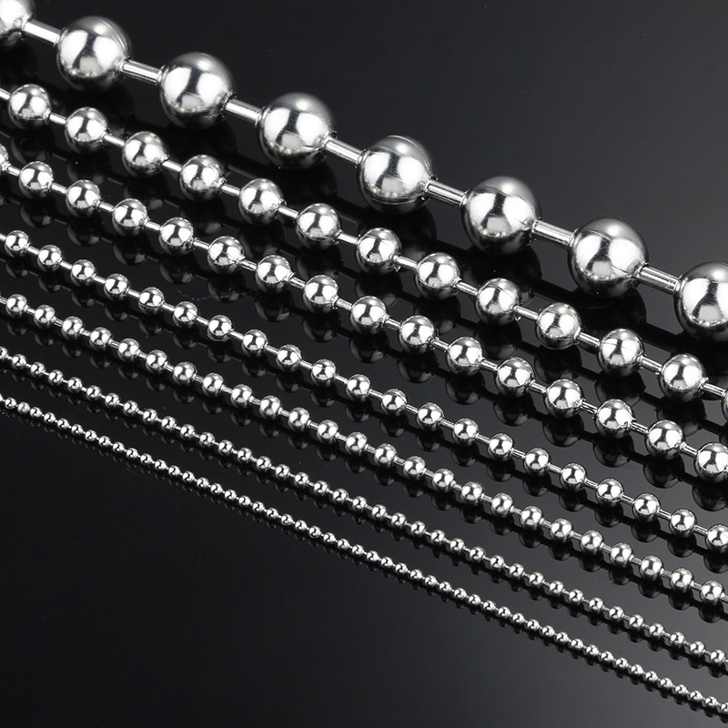 Stainless Steel Ball Chain Men Women Necklace Bracelet Keychain For DIY ...