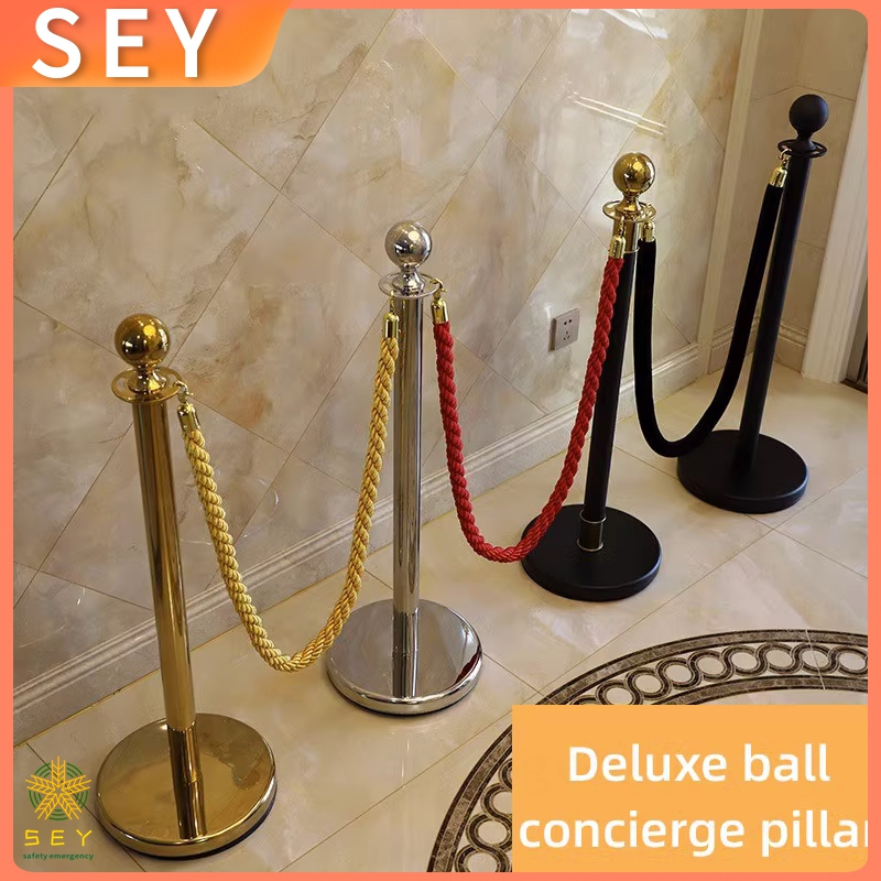 【COD】1pc 32x95cm Stainless Steel Q-up Queue Queuing Stand Velvet Red ...