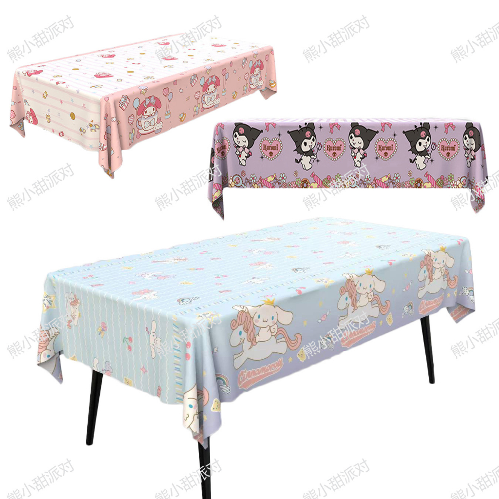 Sanrio Cinnamonroll Kuromi Plastic Tablecloth Party Picnic Camping ...