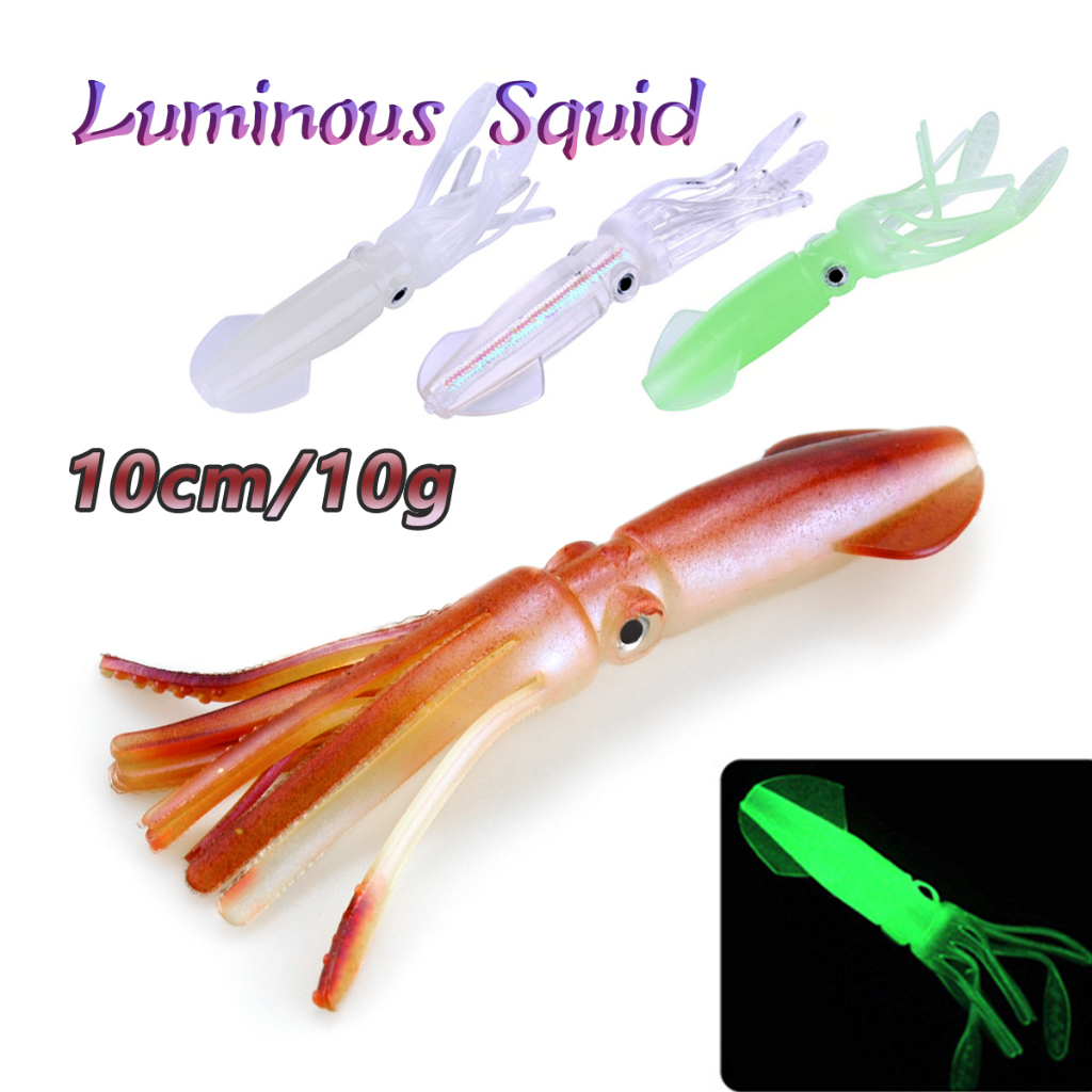【NYA】10g/10cm luminous squid bait bionic octopus bait octopus bait artificial soft bait with ...