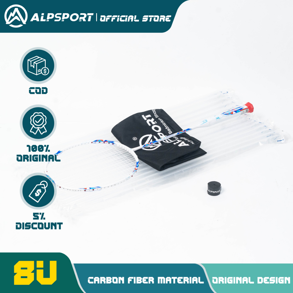 ALPSPORT XY 8U 62g Max 30Lbs Super Light 100% Full Carbon Fiber White ...
