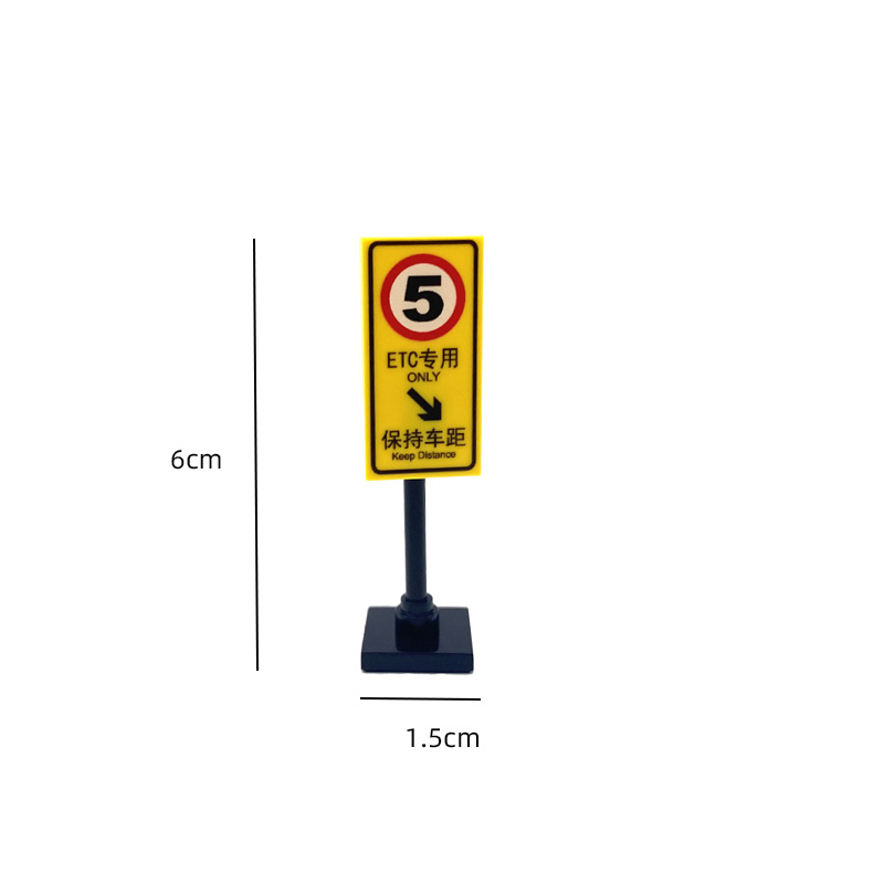 Traffic Road Sign Block Brick City Street View Accessories Direction ...