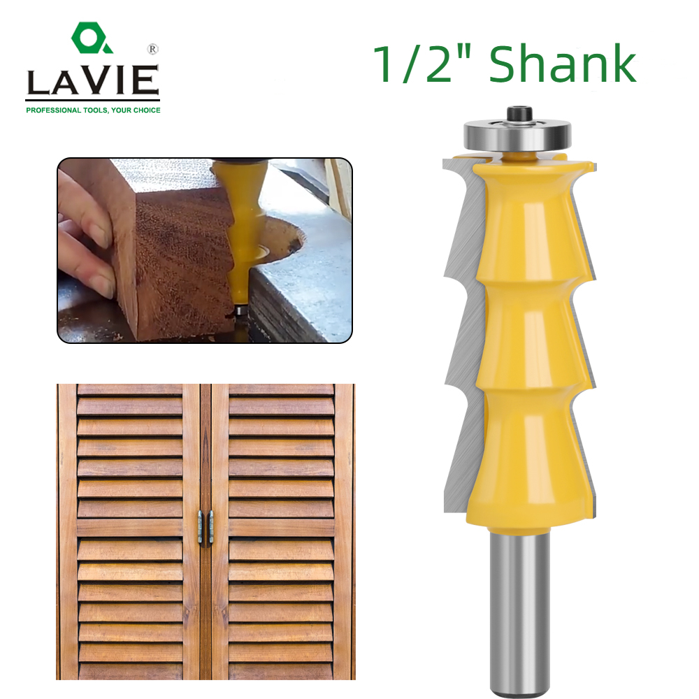 LA VIE 1pc 1/2” Shank Louver Shutter Style Router Bit Milling Cutter ...
