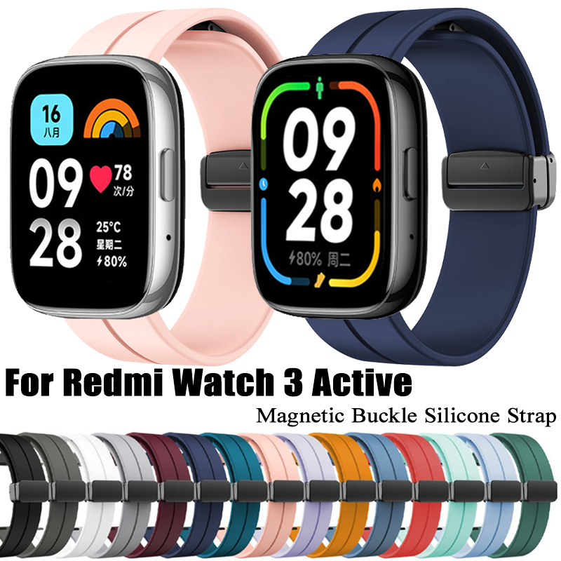 Magnetic Buckle Silicone Strap for Xaiomi Redmi Watch 5 3 Active Sport ...