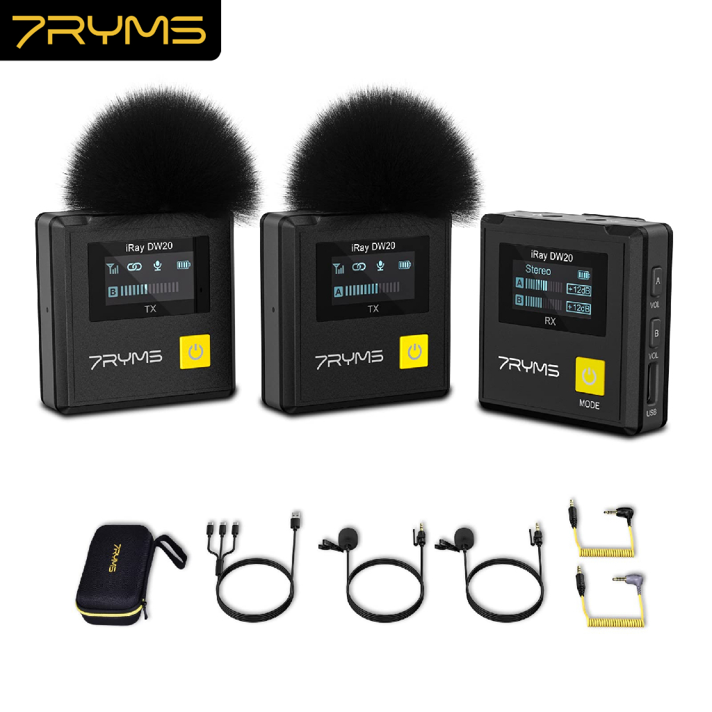 Comica iRAY DW20 Wireless Lavalier 2.4G Dual-Channel Microphone System | Shopee Malaysia