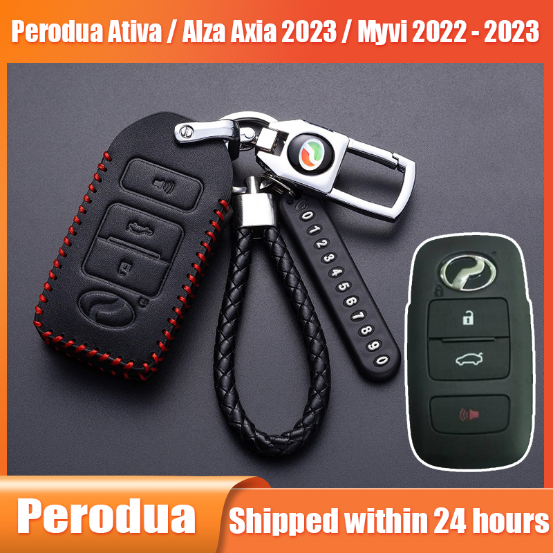 Perodua Ativa Myvi 2022 Alza Axia 2023 2024 Remote Key Leather Case ...