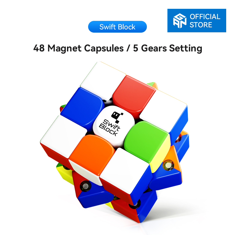 GAN x Swift Block 355S Magnetic 3x3 Cube Educational Cube Child Toys for Kids Beginners Practice ...