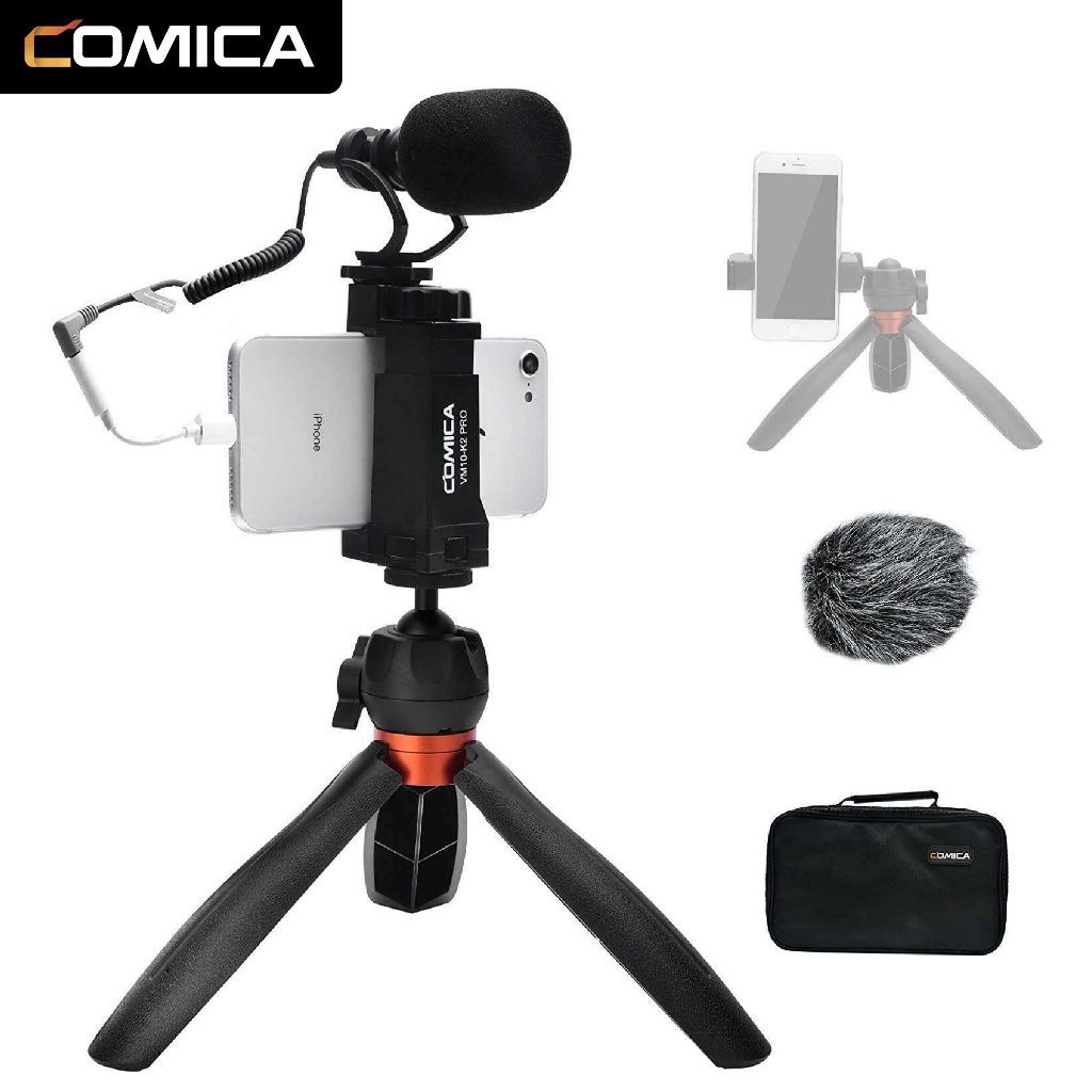 Comica CVM-VM10-K2 PRO Shotgun Microphone ,Smartphone Microphone with ...