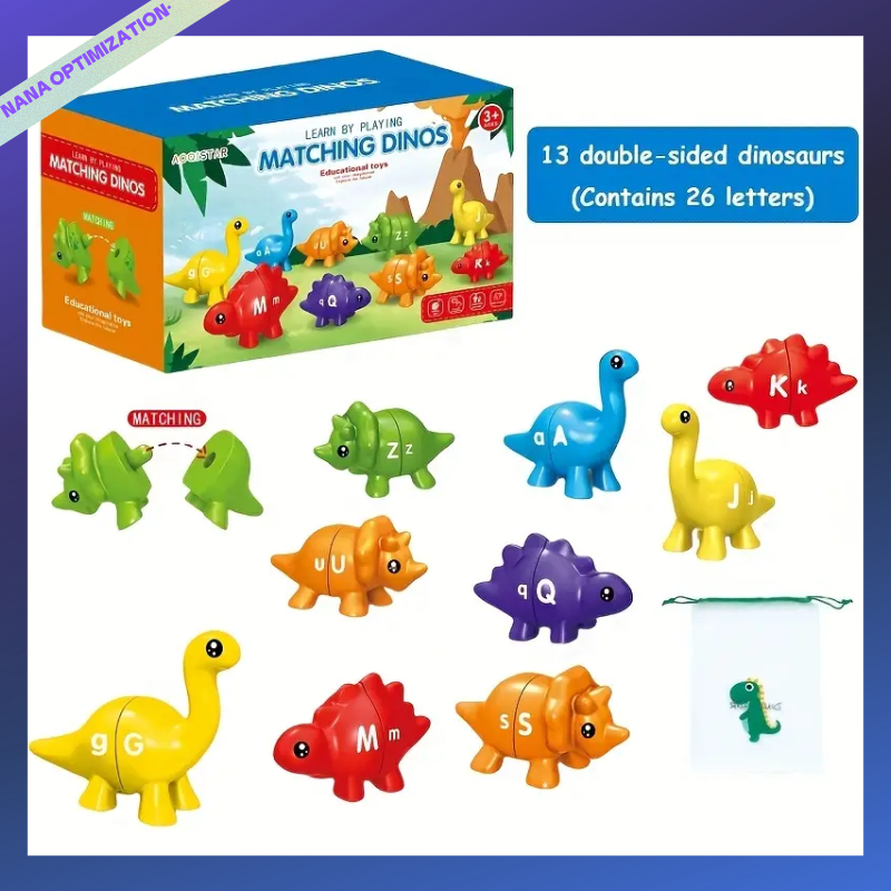 ABC Dinosaur Matching Letters Fine Motor Toy Alphabet Match Game With ...