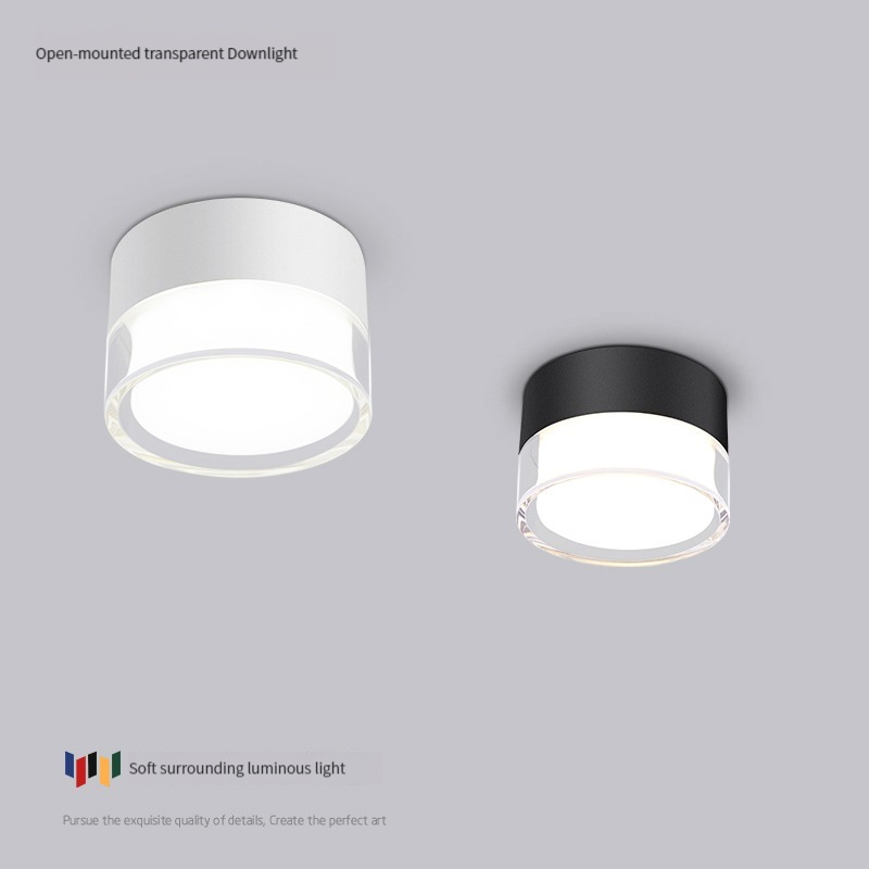 LED surface mounted downlight CRI90 circular non perforated modern ...