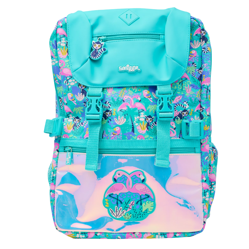 Smiggle flamingo Wild Side Attach Foldover Backpack | Shopee Malaysia