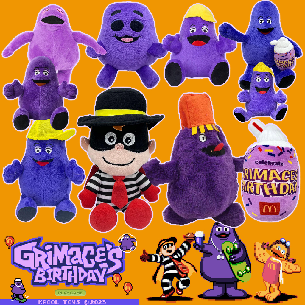 Grimace Shake Plushie 25cm plush McDonald's dolls | Shopee Malaysia