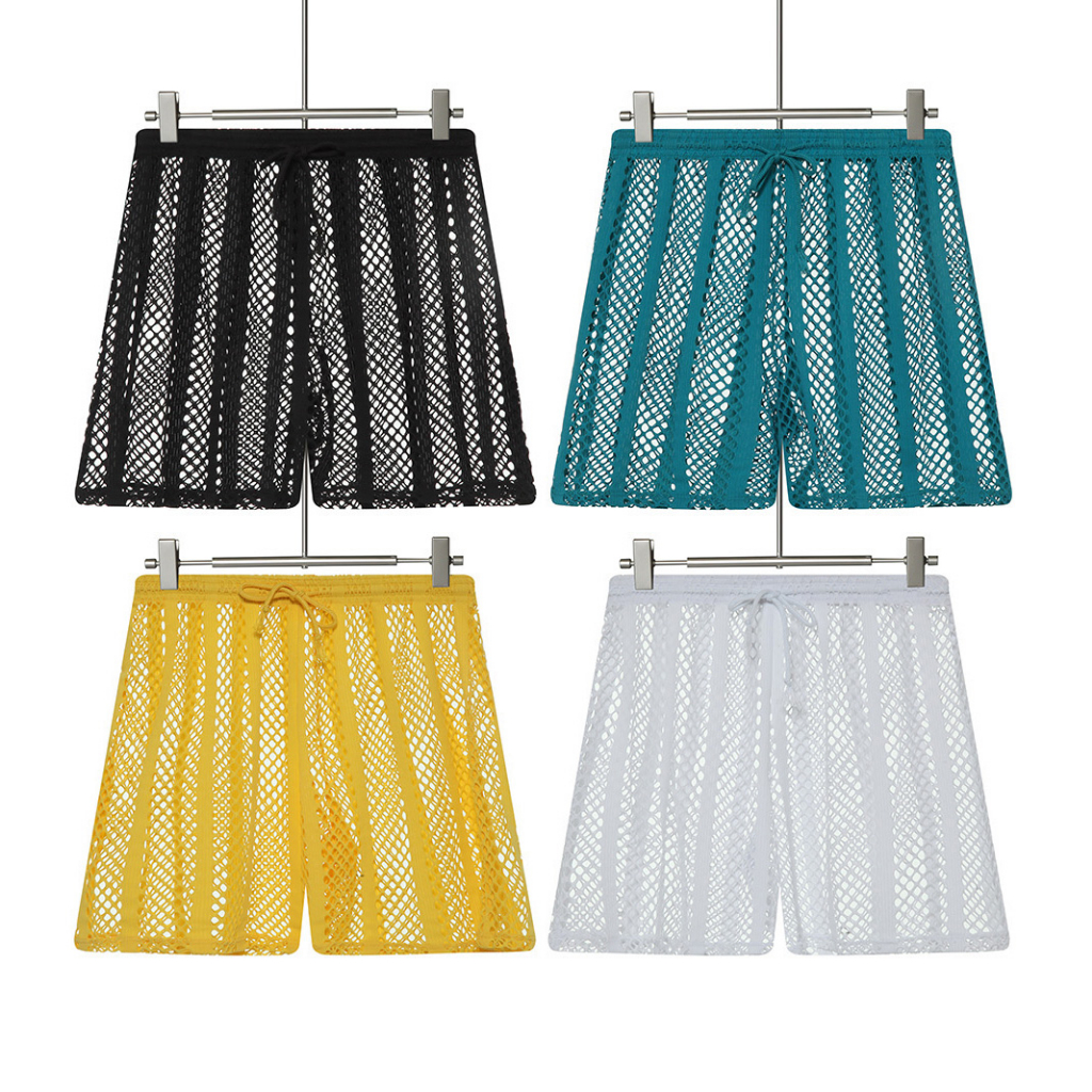 Sheer Mesh Men's Mid Pants Tie Stripe Sports Shorts | Shopee Malaysia