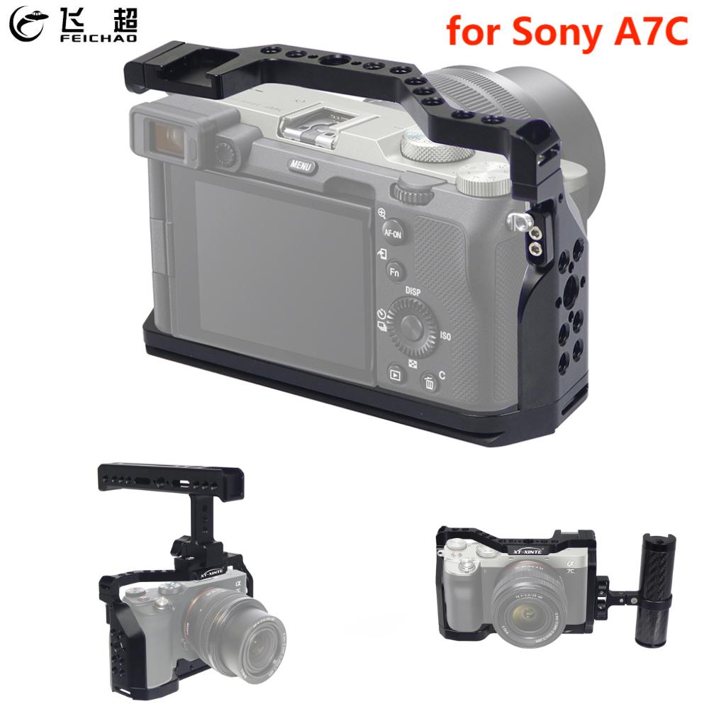 FEICHAO DSLR A7C Camera Cage for Sony a7c Cage Rig With Cold Shoe 1/4 ...