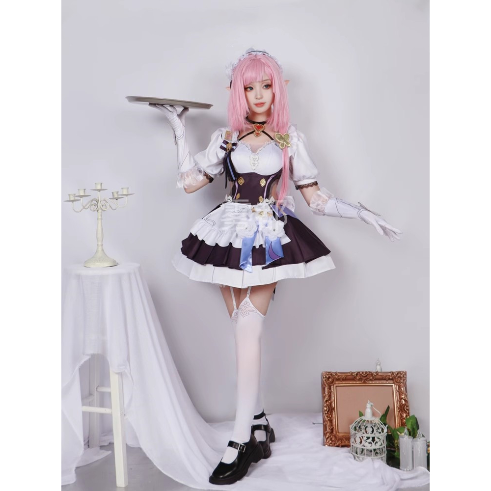 【Ready Stock】Honkai Impact 3 Cos Elysia Alicia Maid Cos Dress Pink ...