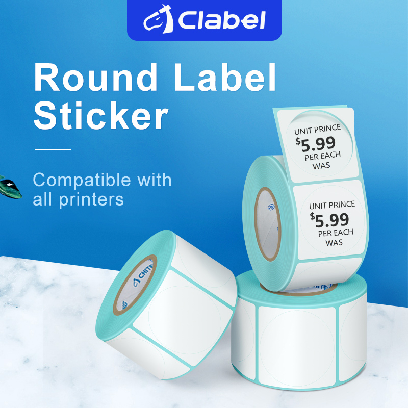 CLABEL 321D/320D/221D Round Sticker Customized Thermal Paper Label ...