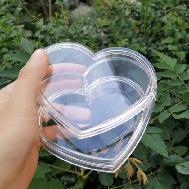 Heart Shaped Transparent Boxes Empty Bottle Packaging 120ml Storage Box ...
